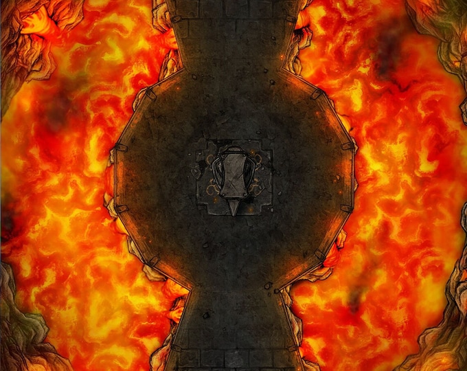 Lava Landing Battle Map, Dnd Battle Map, D&D, Battlemap, Dungeons and ...
