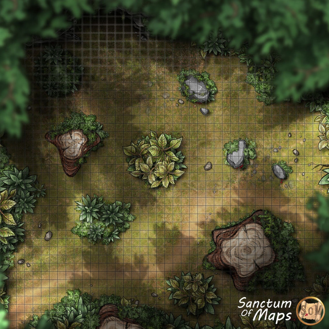 FOREST PATH Battle Map, Dnd Battle Map, D&D, Battlemap, Dungeons and ...