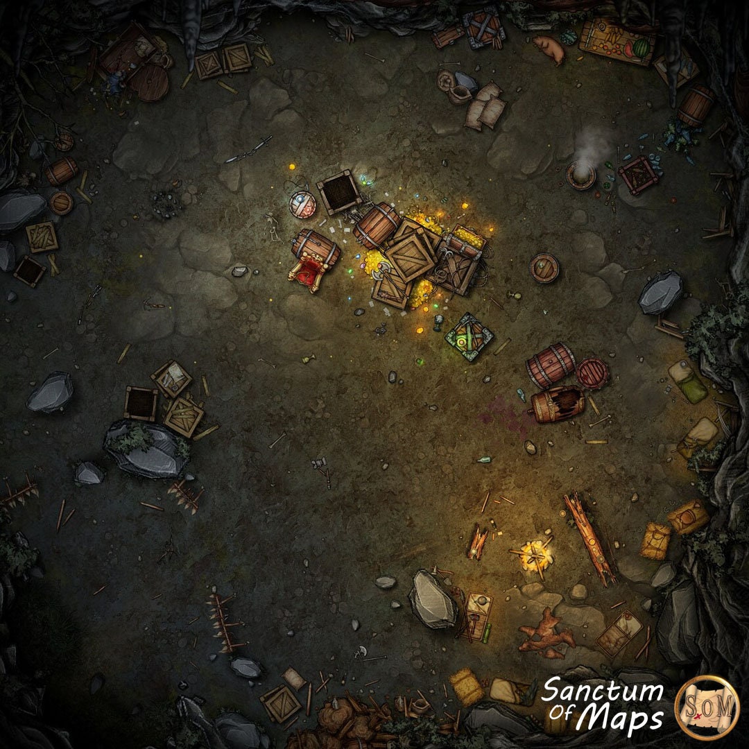 BANDIT HOARD Battle Map, Dnd Battle Map, D&D, Battlemap, Dungeons and ...