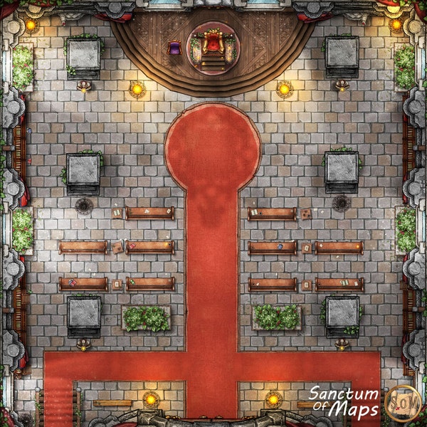 Throne Room Battle Map - Etsy