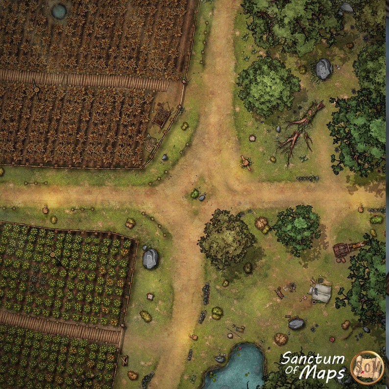 CROSSROADS Battle Map, Scarlet Monastery, Dnd Battle Map, D&D ...