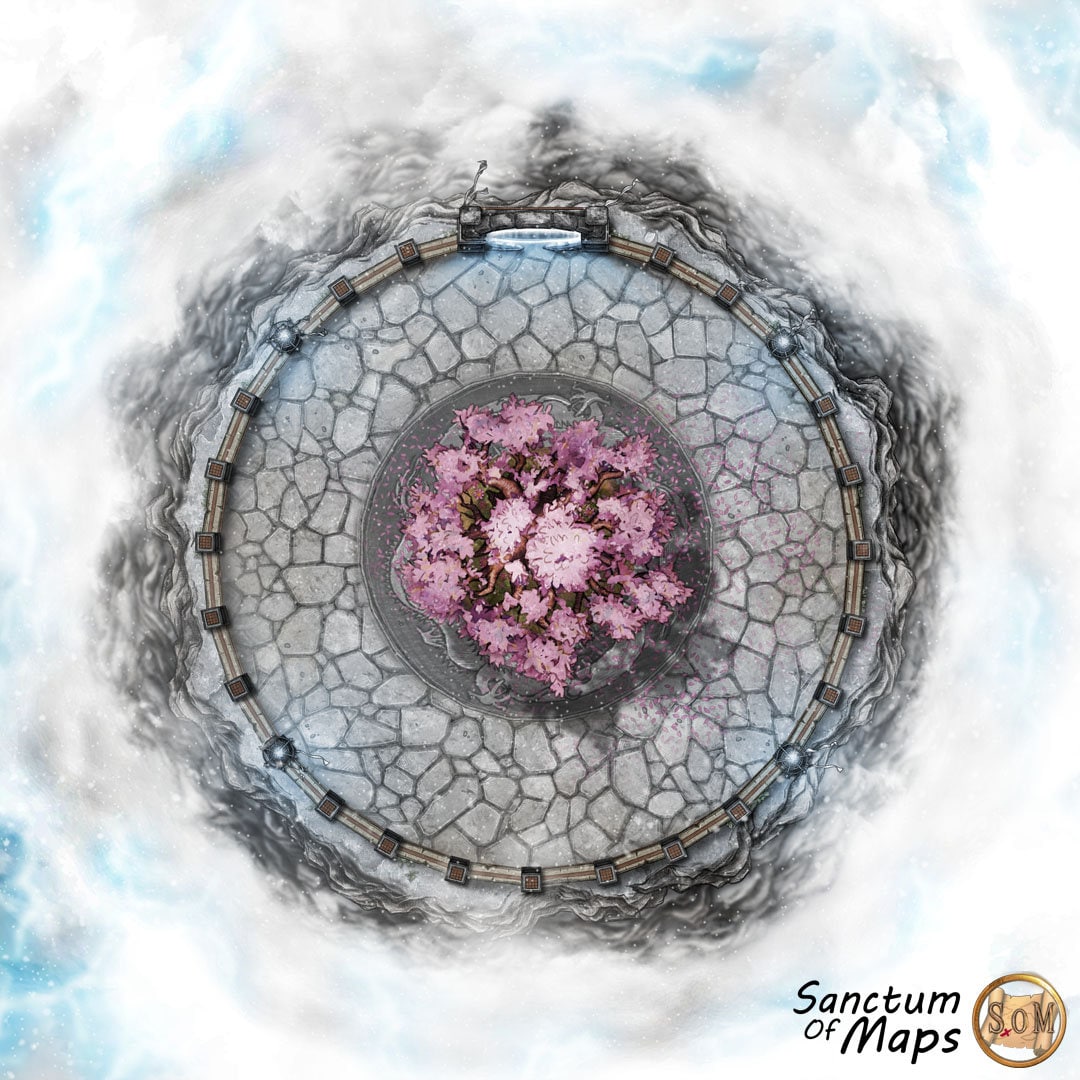 Sakura Tree Arena, Battle Map, Dnd Battle Map, D&D, Battlemap, Dungeons ...