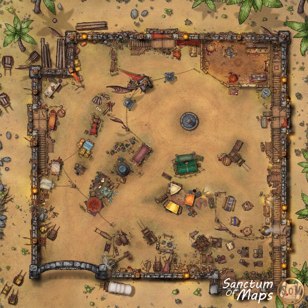 DESERT MARKET Battle Map, Scarlet Monastery, Dnd Battle Map, D&D ...