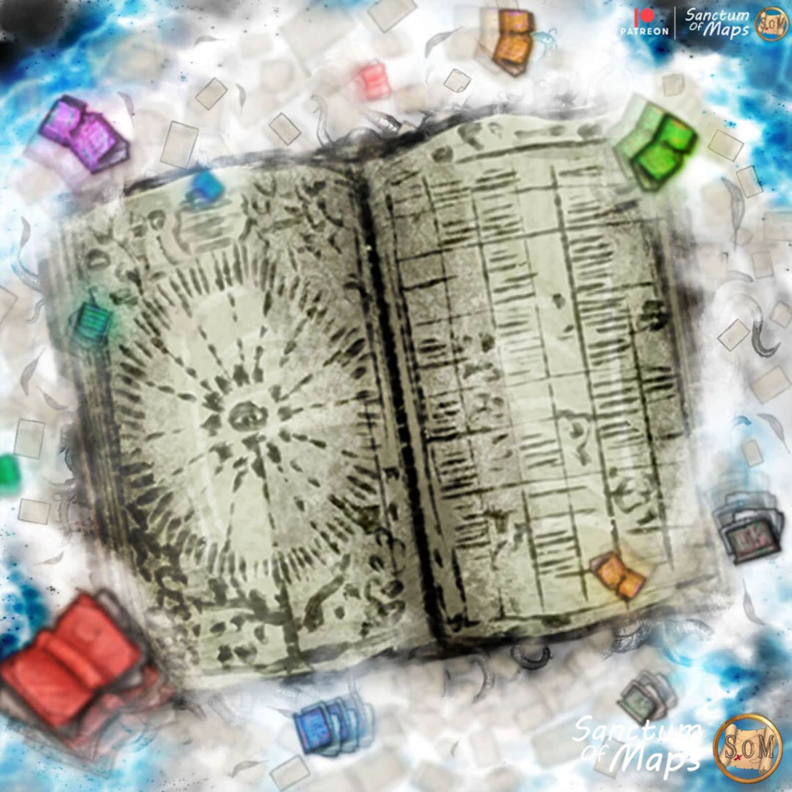 BOOK DIMENSION Battle Map, Dnd Battle Map, D&D, Battlemap, Dungeons and ...