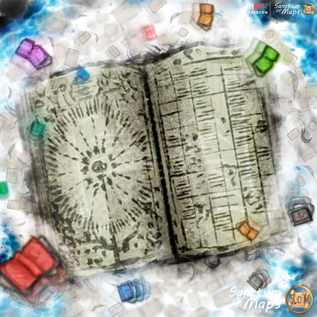BOOK DIMENSION Battle Map, Dnd Battle Map, D&D, Battlemap, Dungeons and ...