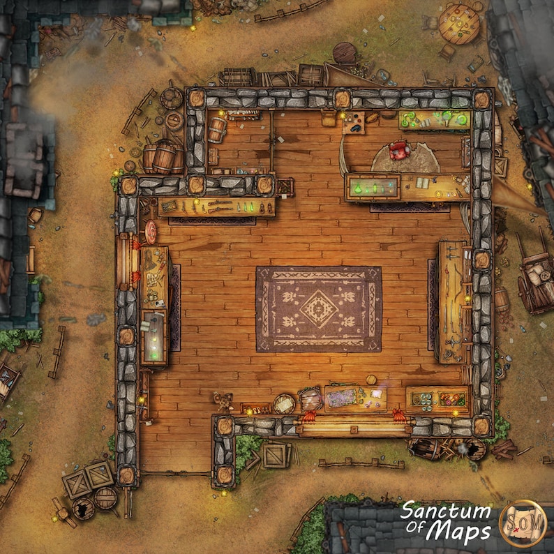 ROGUE STORE Battle Map, Dnd Battle Map, D&D, Battlemap, Dungeons and ...