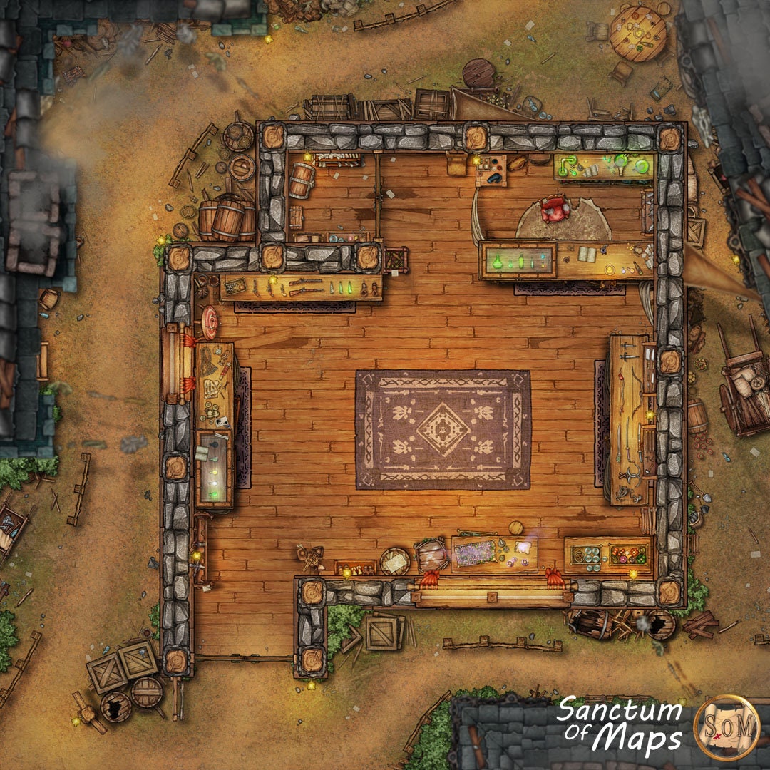 ROGUE STORE Battle Map, Dnd Battle Map, D&D, Battlemap, Dungeons and ...