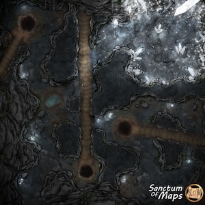 Worm Cave Battle Map, Dnd 5e, Crystal Cavern (digital Map) - Etsy