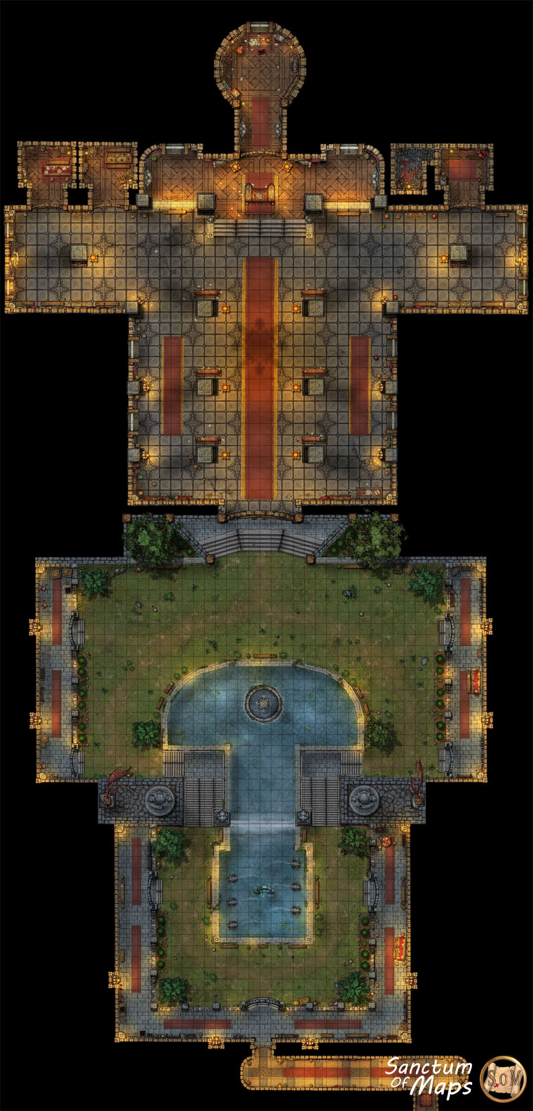 CATHEDRAL Battle Map, Scarlet Monastery, Dnd Battle Map, D&D, Battlemap ...