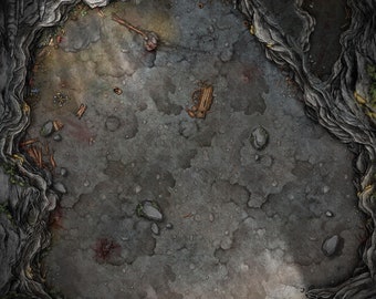 CAVE CAMPSITE Battle Map, Dnd Battle Map, D&D, Battlemap, Dungeons and ...