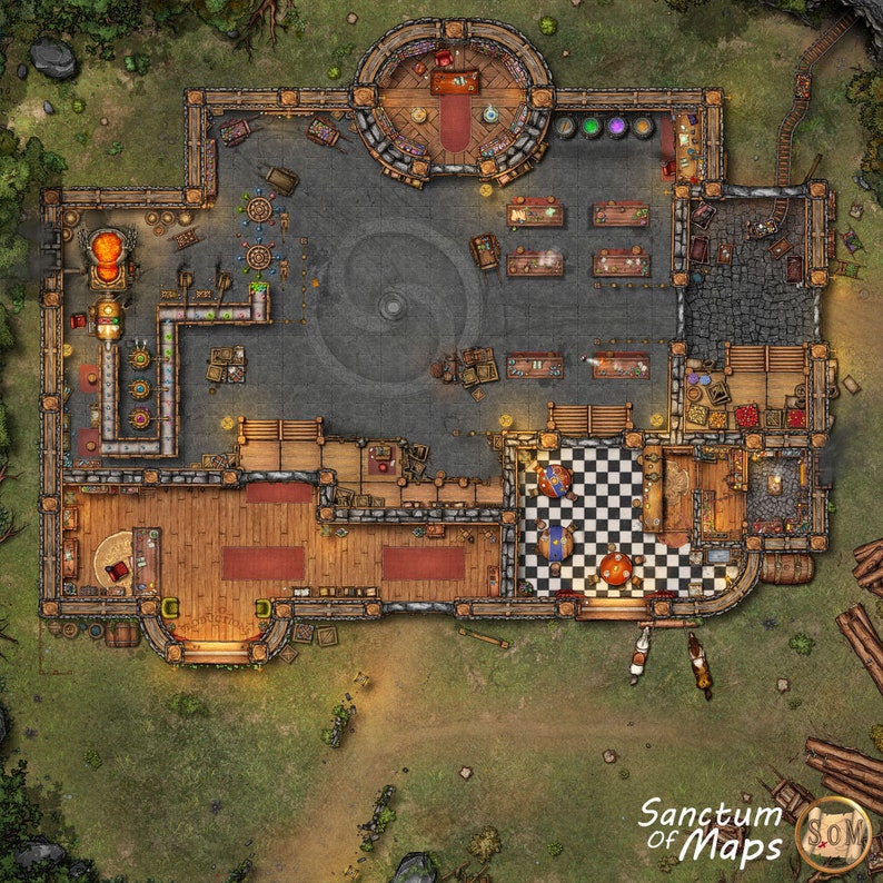POTION FACTORY Battle Map, Scarlet Monastery, Dnd Battle Map, D&D ...