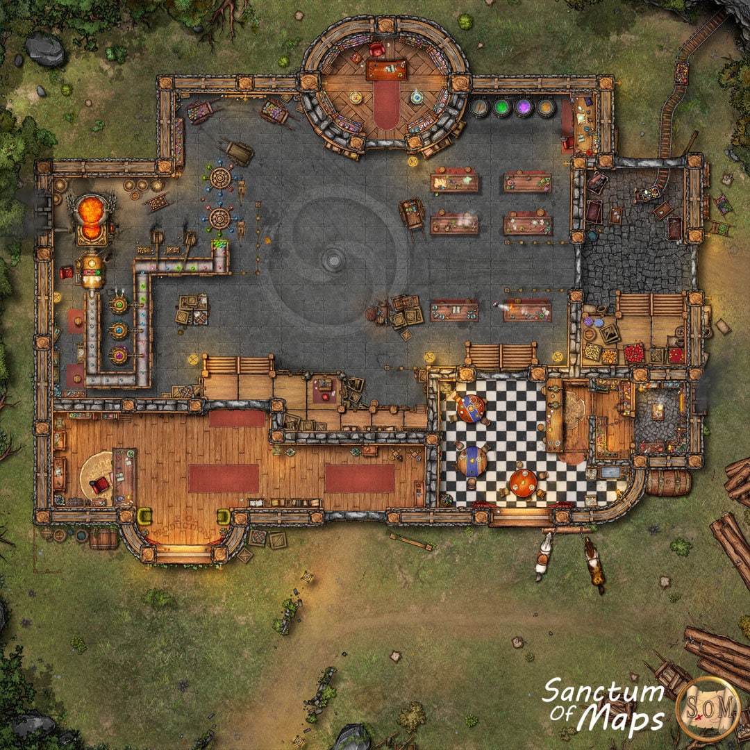 POTION FACTORY Battle Map, Scarlet Monastery, Dnd Battle Map, D&D ...