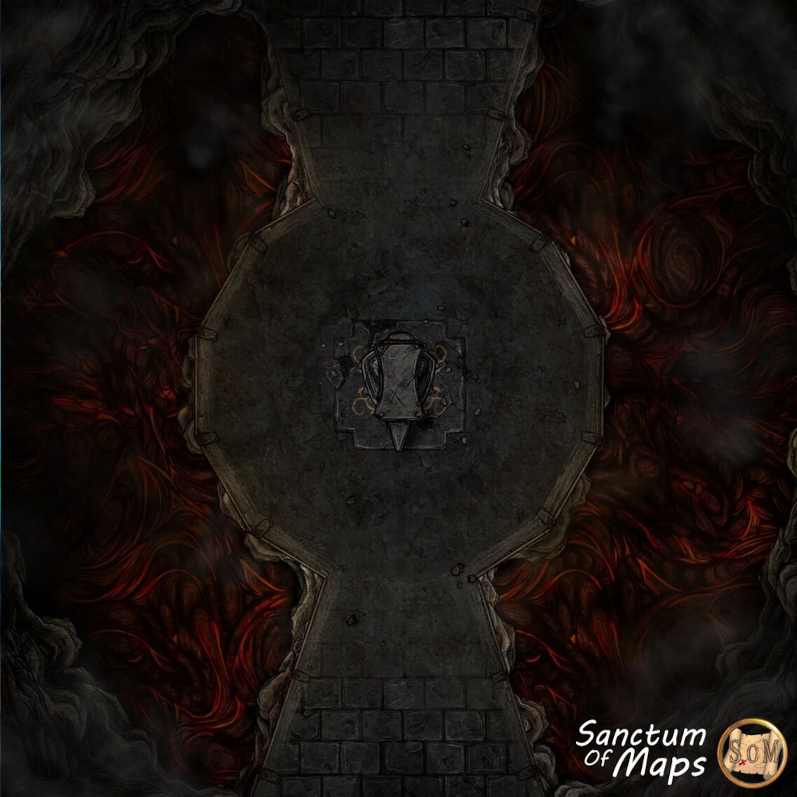 LAVA ANVIL Battle Map, Dnd Battle Map, D&D, Battlemap, Dungeons and ...