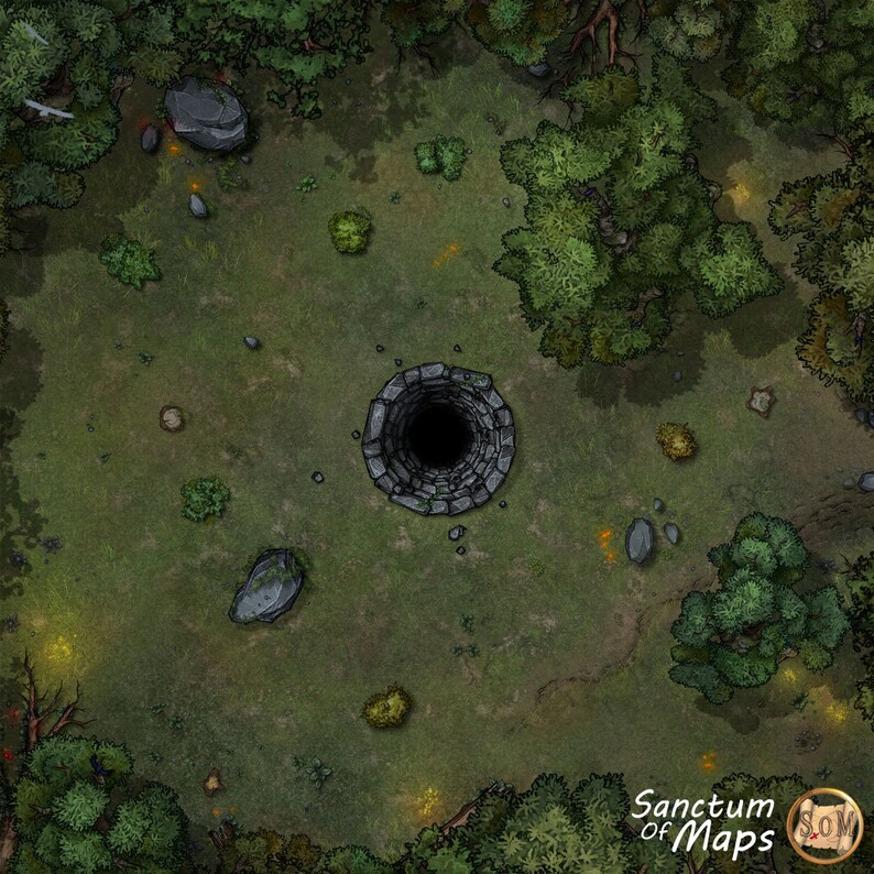The Hole Battle Map, Forest Well for Dnd, 5e, VTT (digital Map) - Etsy