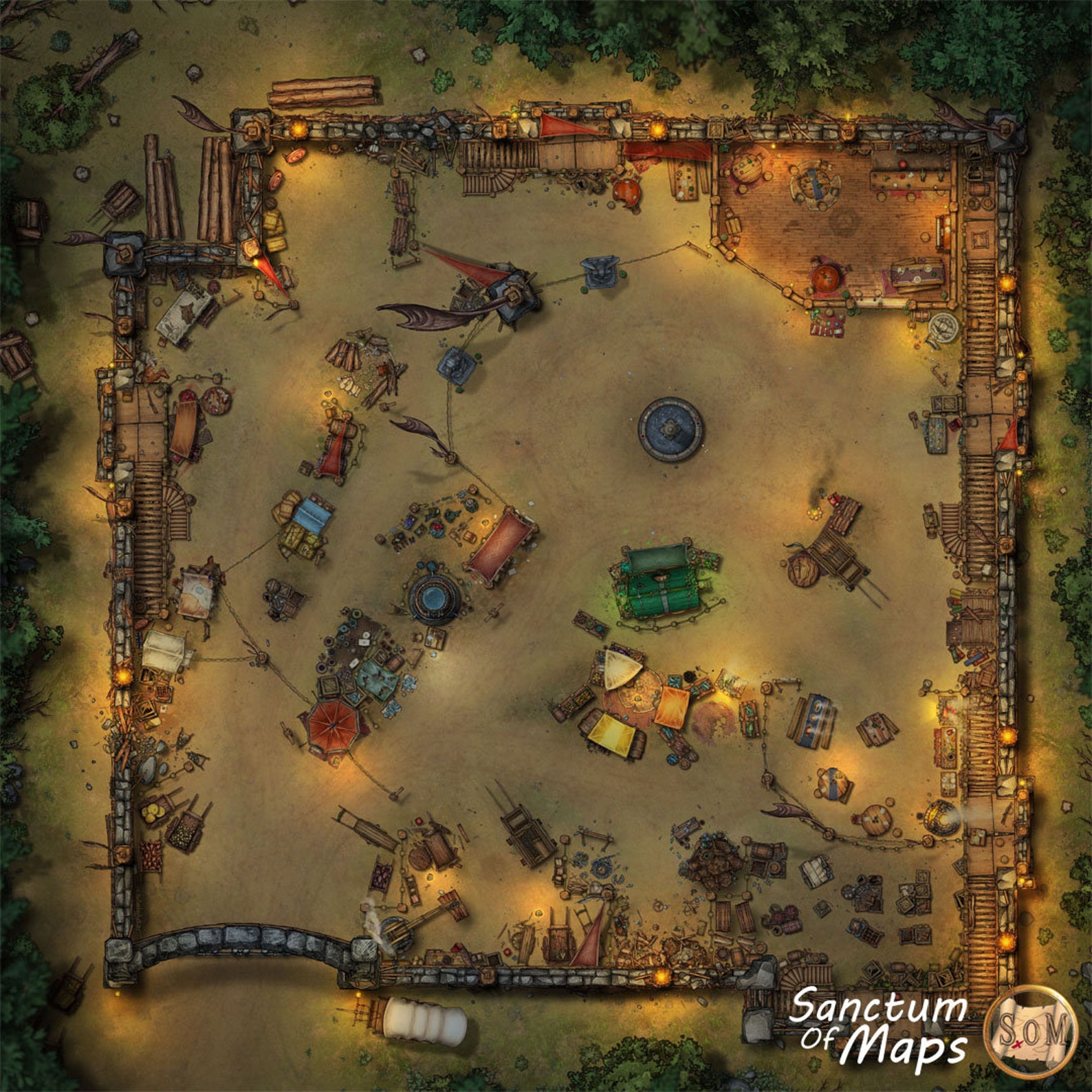 TRADE MARKET Battle Map, Scarlet Monastery, Dnd Battle Map, D&D ...