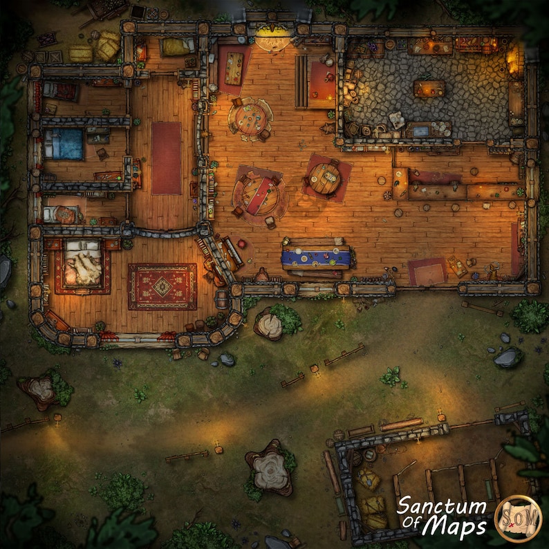 TAVERN Battle Map, Dnd Battle Map, D&D, Battlemap, Dungeons and Dragons ...