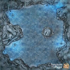ICE CAVE Battle Map, Dnd Battle Map, D&D, Battlemap, Dungeons and ...