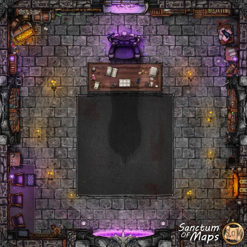 Death's Office Battle Map, Scarlet Monastery, Dnd 5e (digital Map) - Etsy