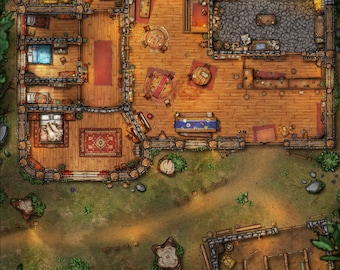 Tavern Battle MAPS Pack, Dnd Battle Map, D&D, Battlemap, Dungeons and ...