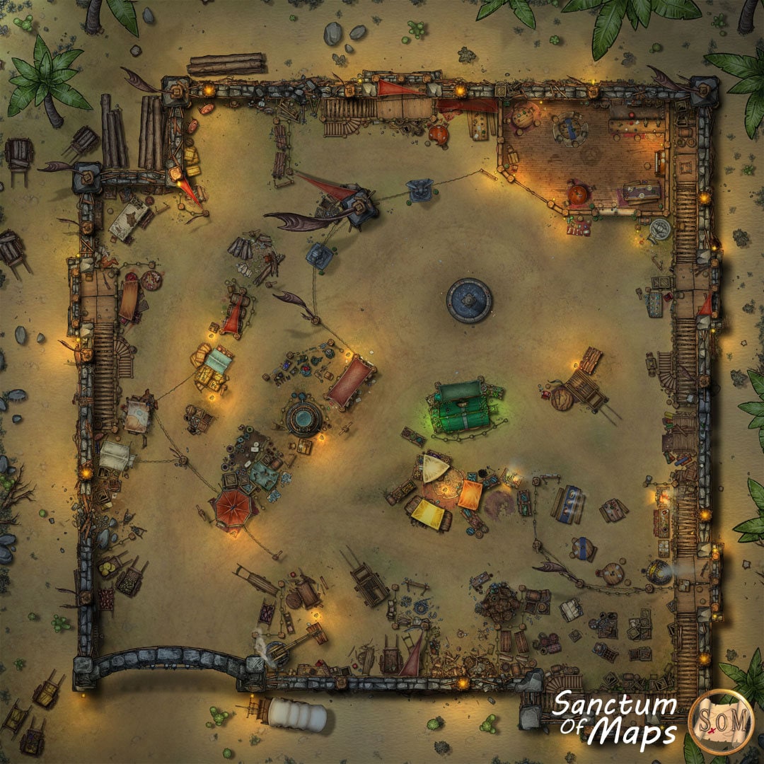 DESERT MARKET Battle Map, Scarlet Monastery, Dnd Battle Map, D&D ...