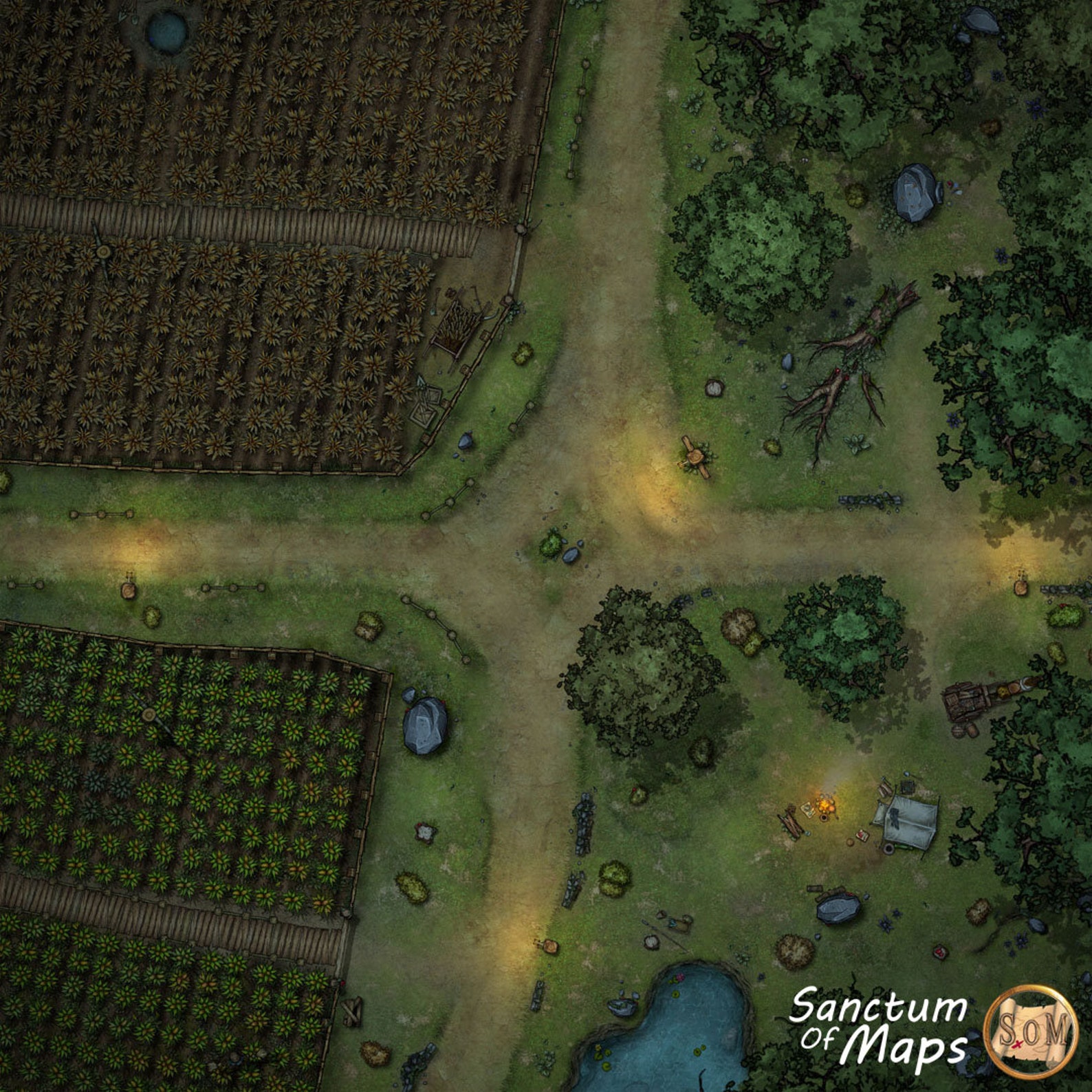 CROSSROADS Battle Map, Scarlet Monastery, Dnd Battle Map, D&D ...