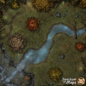 FOREST CLIFF Battle Map, Dnd Battle Map, D&D, Battlemap, Dungeons and ...