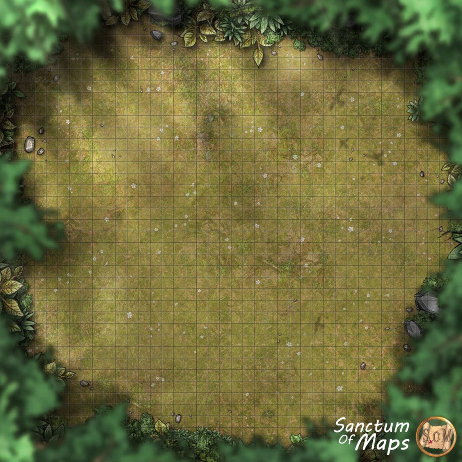 Flower Field Battle Map, 4K Gridded Dnd Map (digital Download) - Etsy