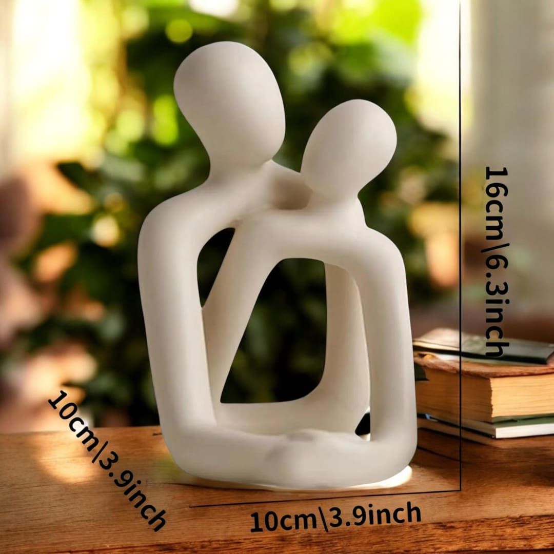 Heartwarming Loving Couple Resin Statue Modern Home Decor for Shelves ...