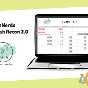 Filenerds Petty Cash Recon Template 2.0 - Etsy