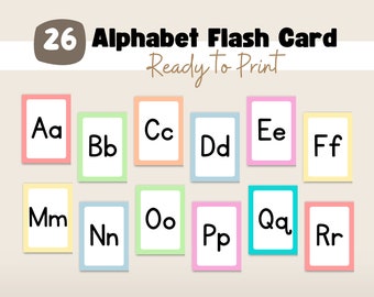 ABC Flash Cards, Educational Cards, A-Z Cards, Learn Abcs, Alphabet ...