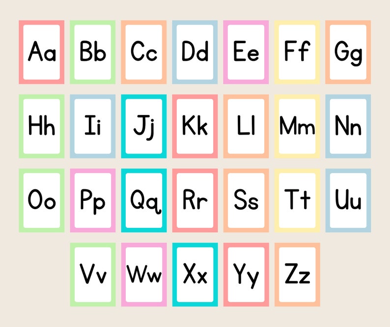 ABC Alphabet Flash Cards, Educational Cards, A-Z Cards, Learn Abcs ...