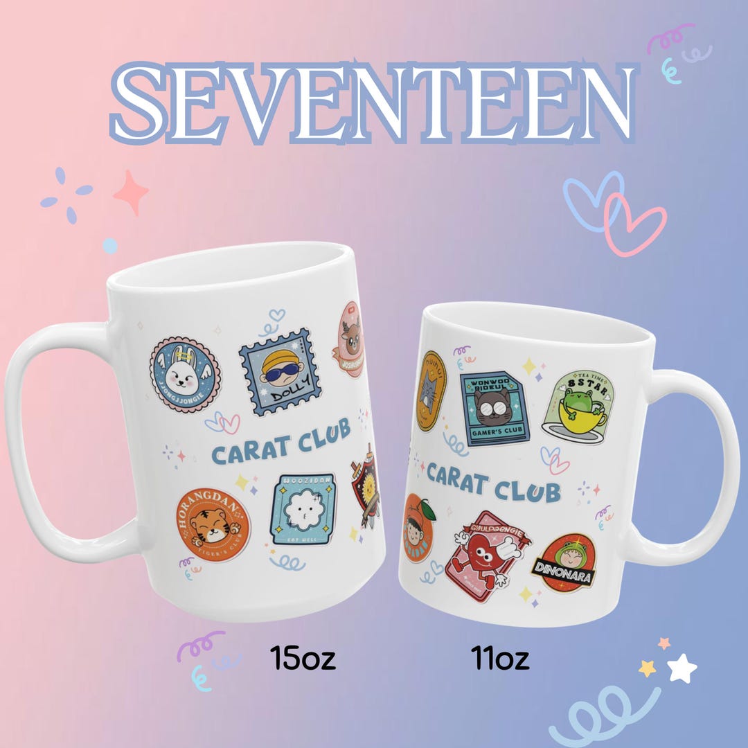 SVT Carat Club Seventeen Mug | Fan Made Design 15oz , 11oz | KPOP Merch ...