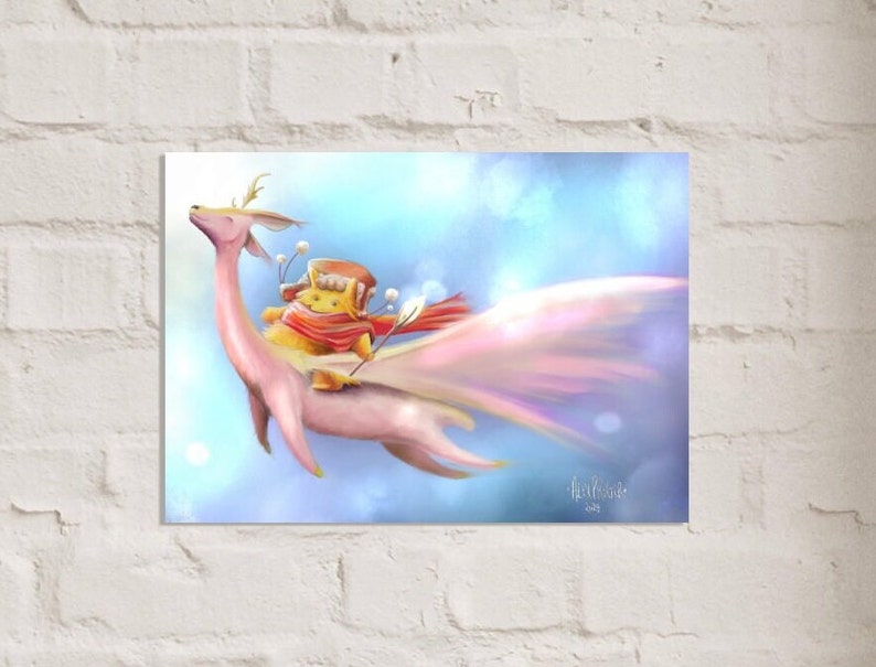 Cute Character Art Mural Wall Painting Creative Spirit Fantasy Art ...