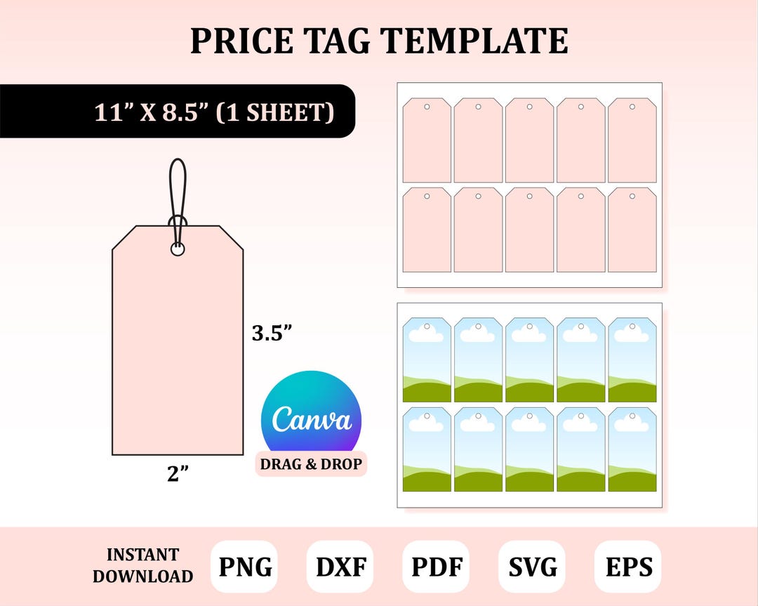 Price Tag Template, Price Tag Svg, Gift Tag Template, Gift Tag Svg ...
