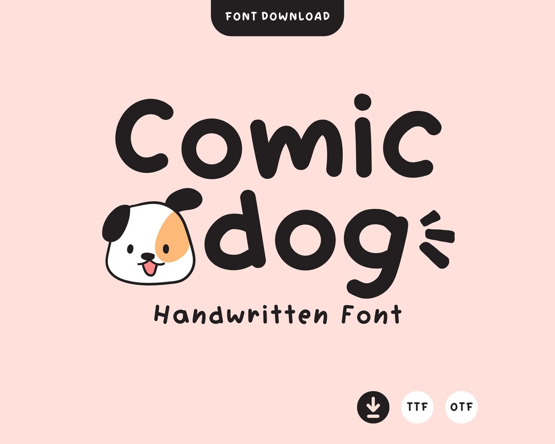 Comicdog Font, Cute Font, Handwritten Font, Handwriting Font, Goodnotes ...