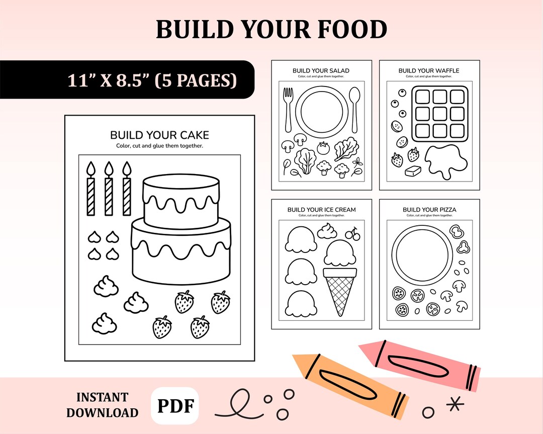 Build Your Food Pages, Food Coloring Worksheets, Coloring Pages ...