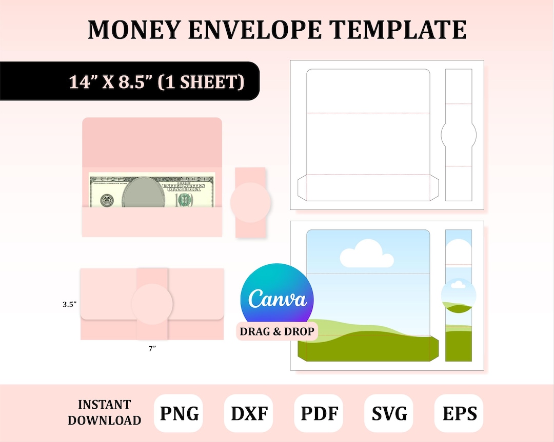 Money Envelope Template, Envelope for Money, DIY Money Holder, Money ...