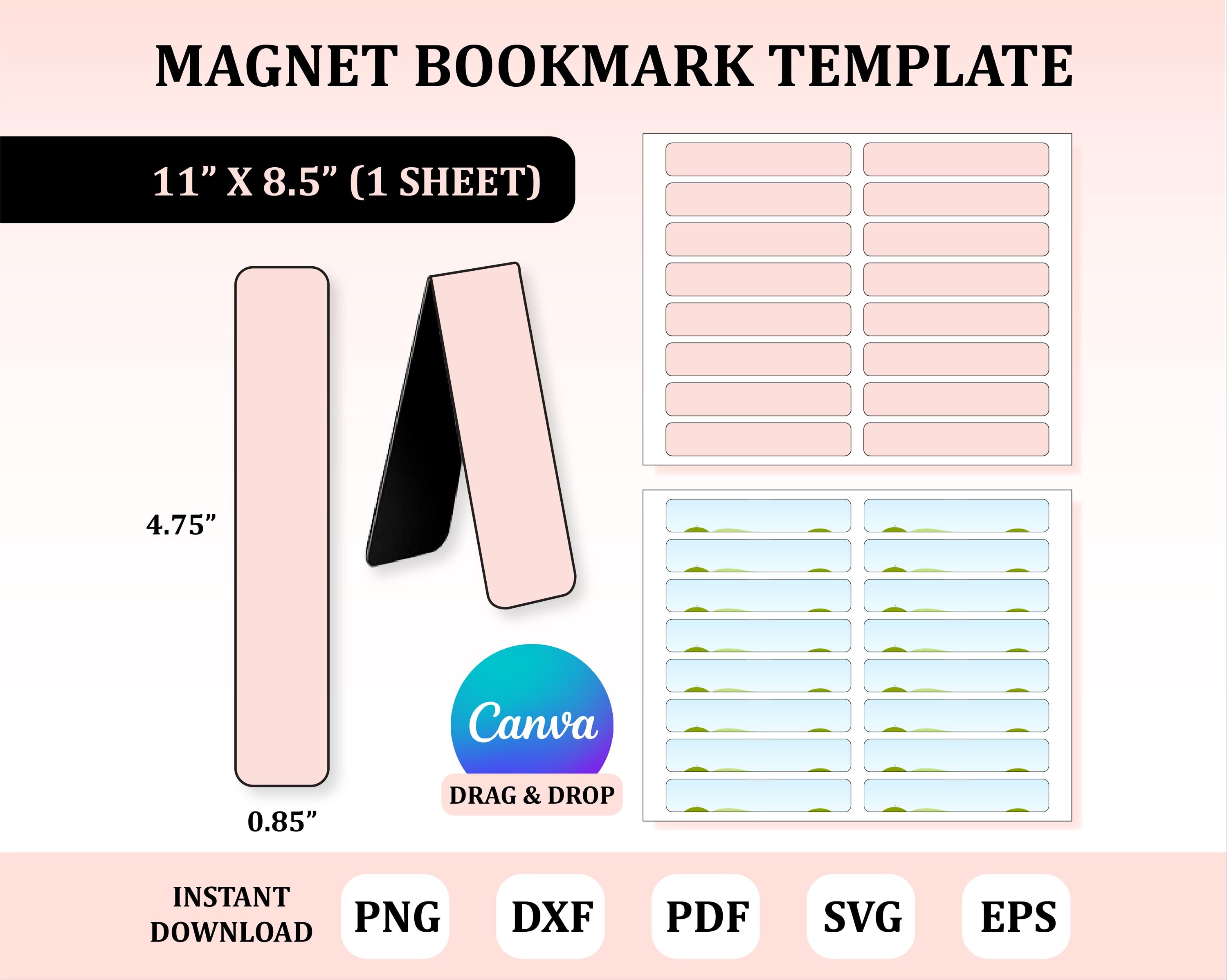 Magnet Bookmark Template, Magnet Bookmark SVG, Magnet Bookmark ...