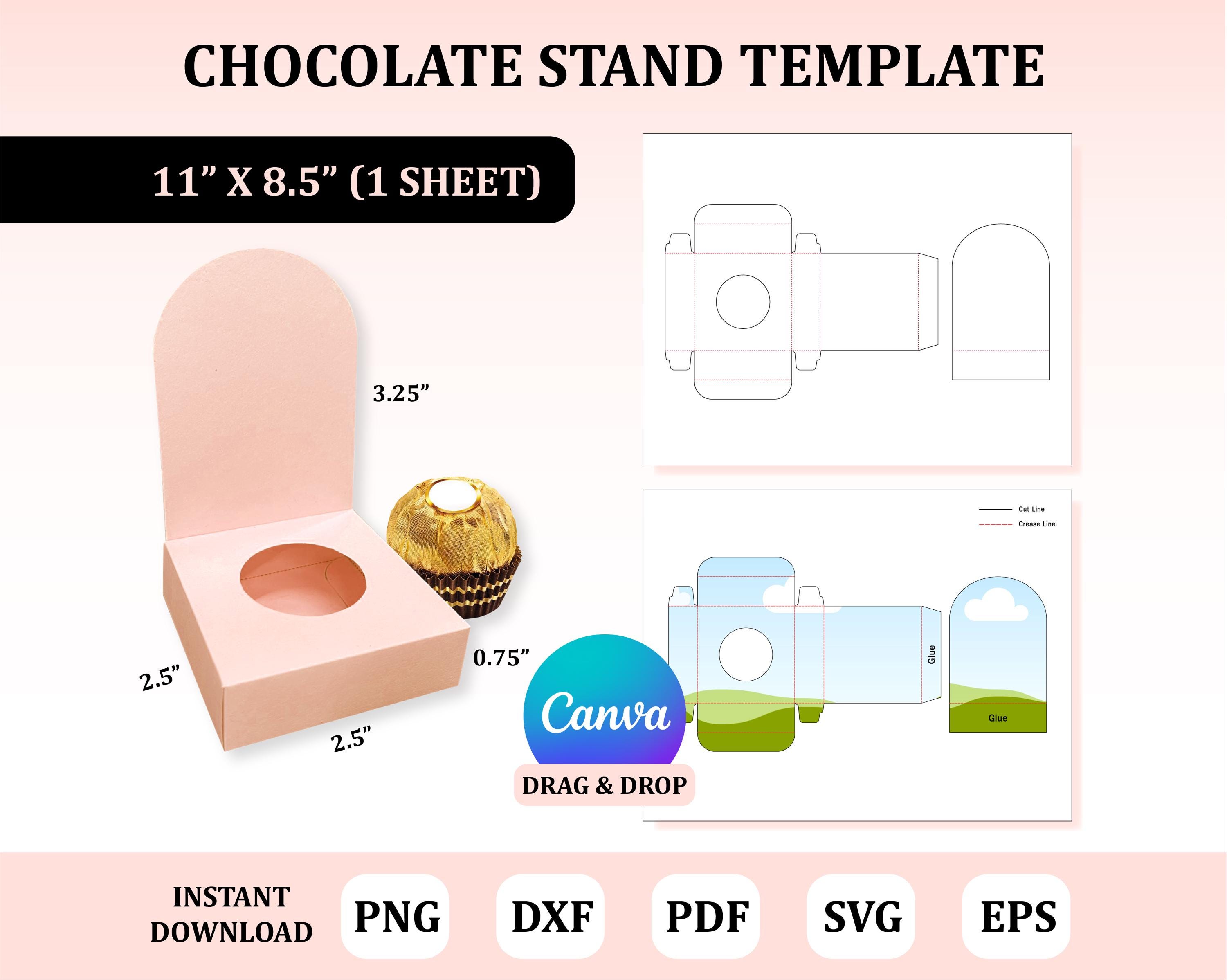 Chocolate Stand Template, Chocolate Stand, Chocolate Holder Template ...