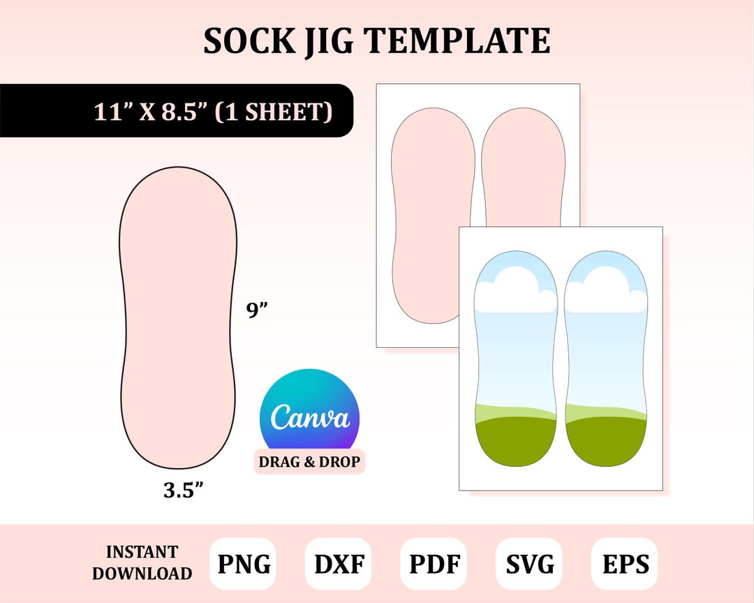Sock Jig Template, Sock Jig Sublimation, Sock Jigs Template, Sock ...