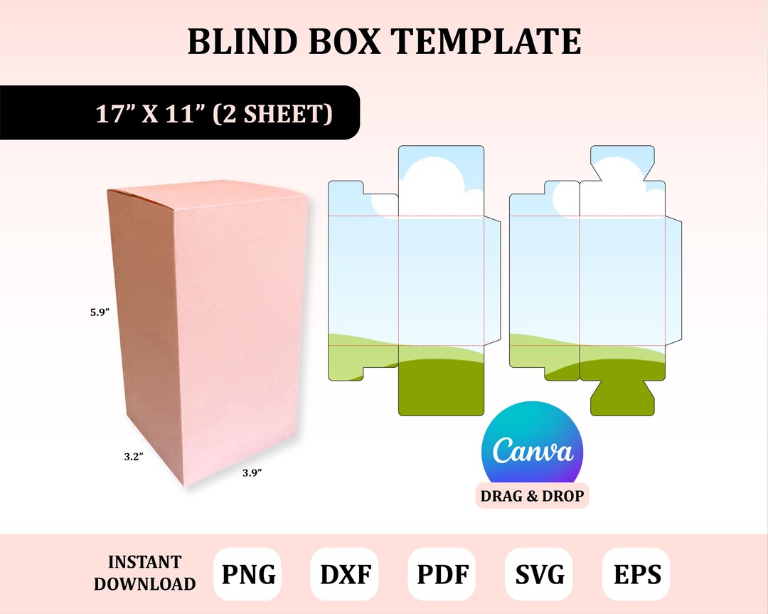 Surprise Box Template, Surprise Box Svg, Toy Box Template, Random Toy ...