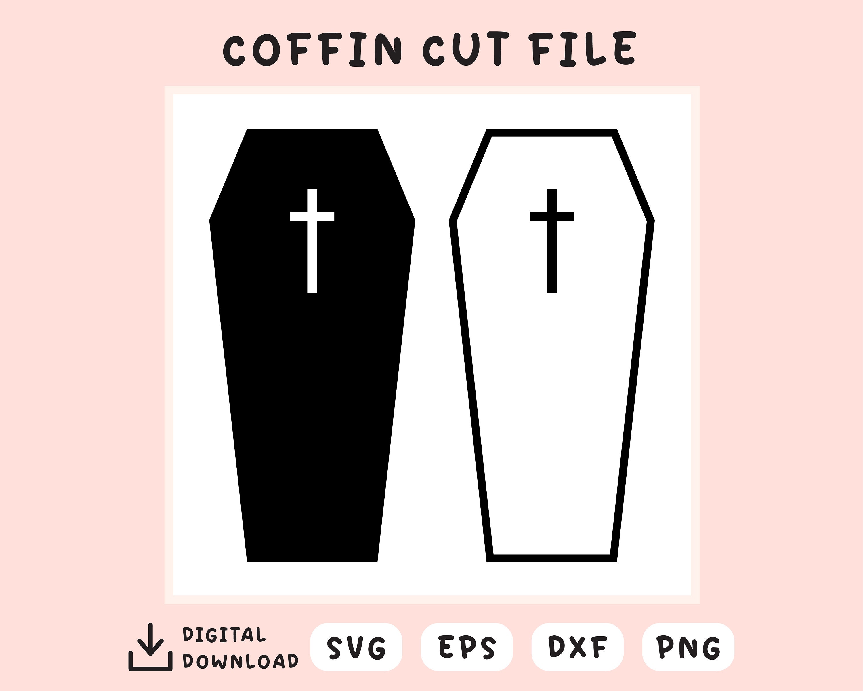 Coffin SVG, Coffin PNG, Coffin Casket Silhouette, Coffin Casket, Coffin ...