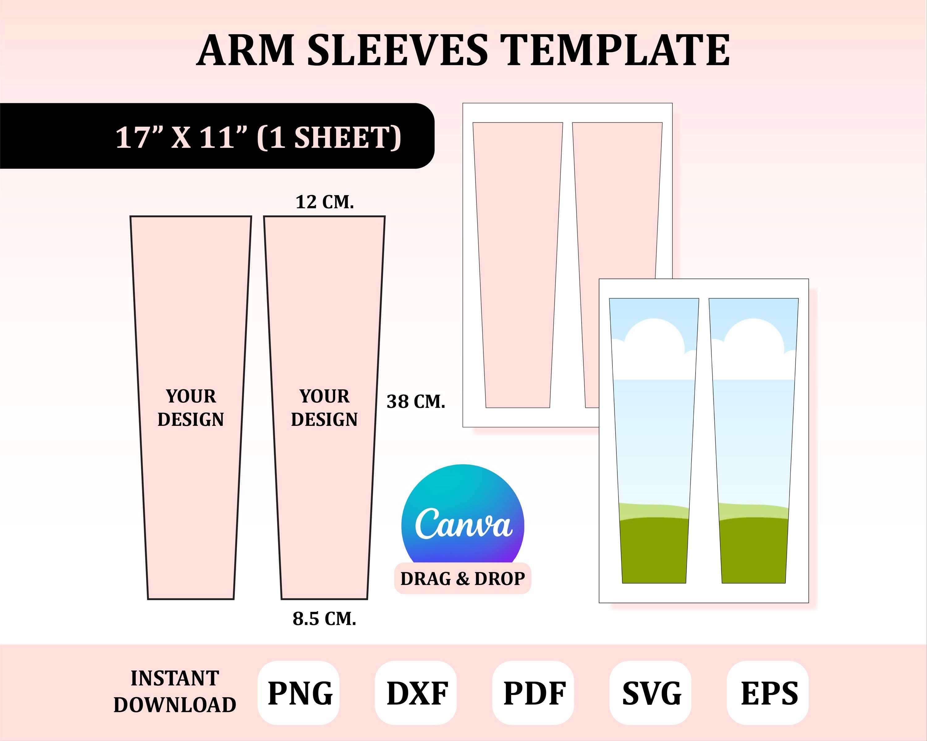 Arm Sleeves Template, Arm Sleeves Sublimation Template, Arm Sleeves Svg ...