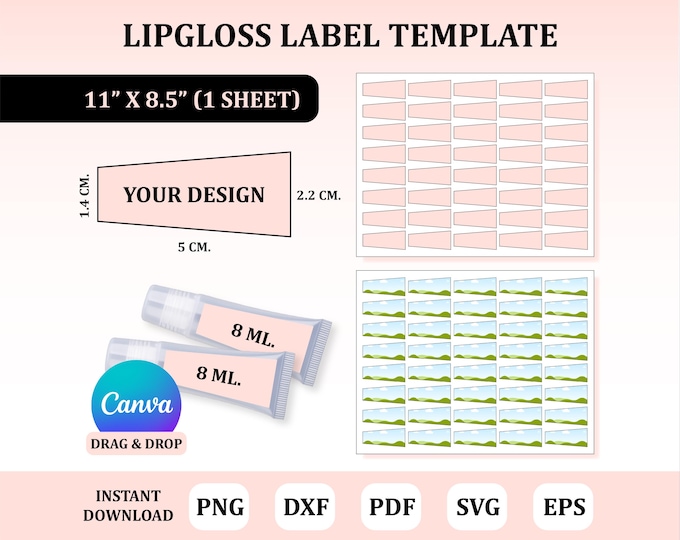 Lip Gloss Warning Label Template, Black Kissing Lips Sticker for Lip ...
