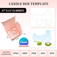 Custom Editable Candle Box Template for Canva.custom Masculine & Luxury ...