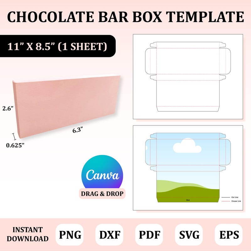 Template Chocolate Boxes - Etsy