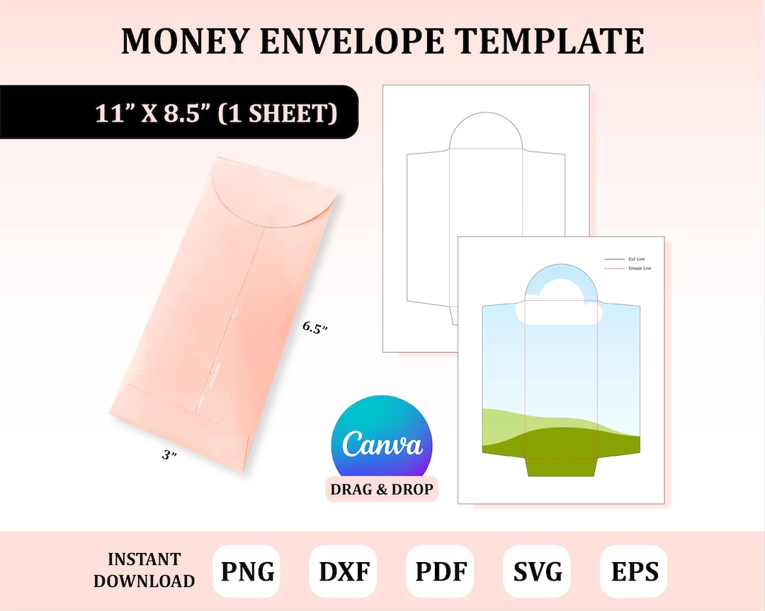 Money Envelope Template, Money Holder, Envelope Cut File, Envelope SVG ...