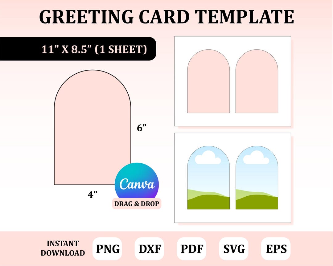 Greeting Card Template, Greeting Card Svg, Card Template, Card Svg ...