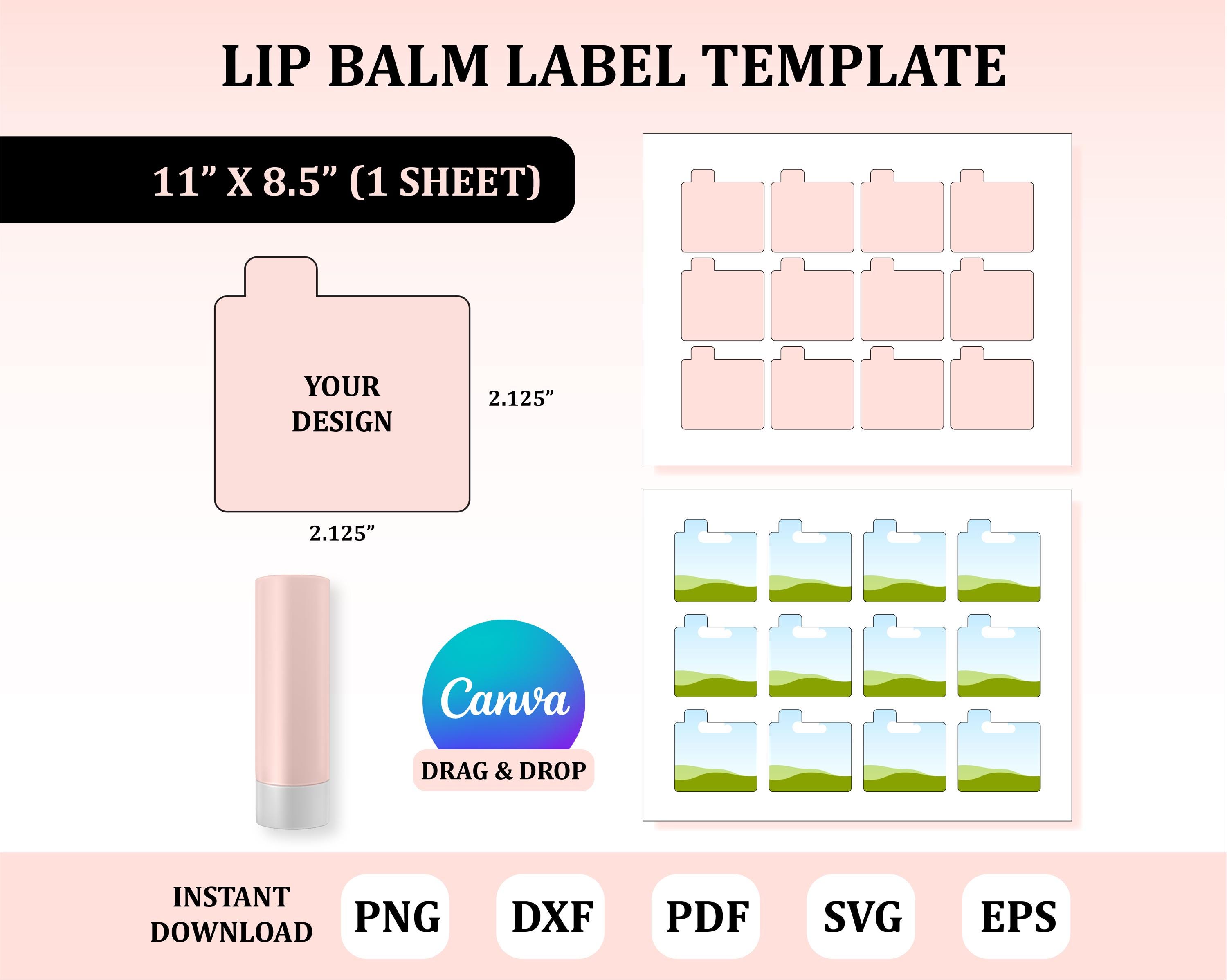 Lip Balm Label Template, Lip Balm Label Svg, Lip Balm Sticker Template ...