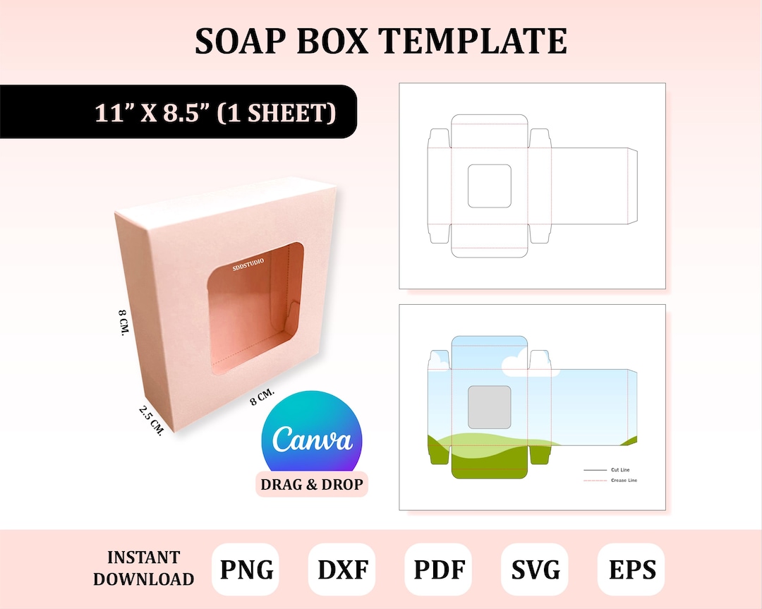Soap Box Template, Soap Box Svg, Soap Packaging, Box for Soap, Diy Soap ...